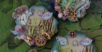 Underwater Ephemera Collage Cookie Using Julia's "Underwater" Backgrou ...