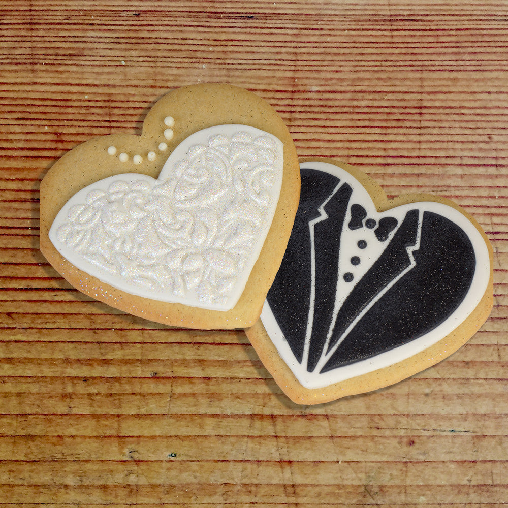 Wedding Cookie Stencil and Cutter Sets | Designer Stencils – Confection ...
