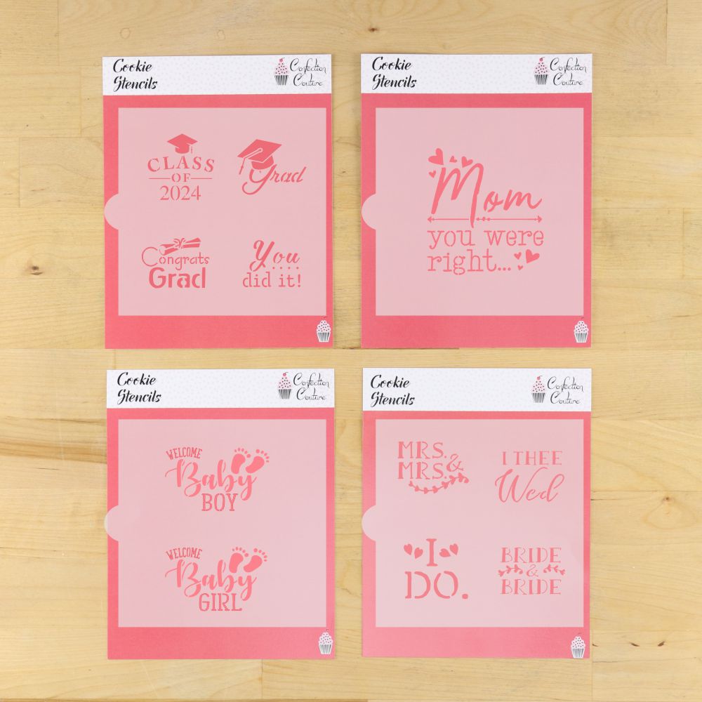 Message and Word Stencils for Cookie Decorating – Confection Couture ...