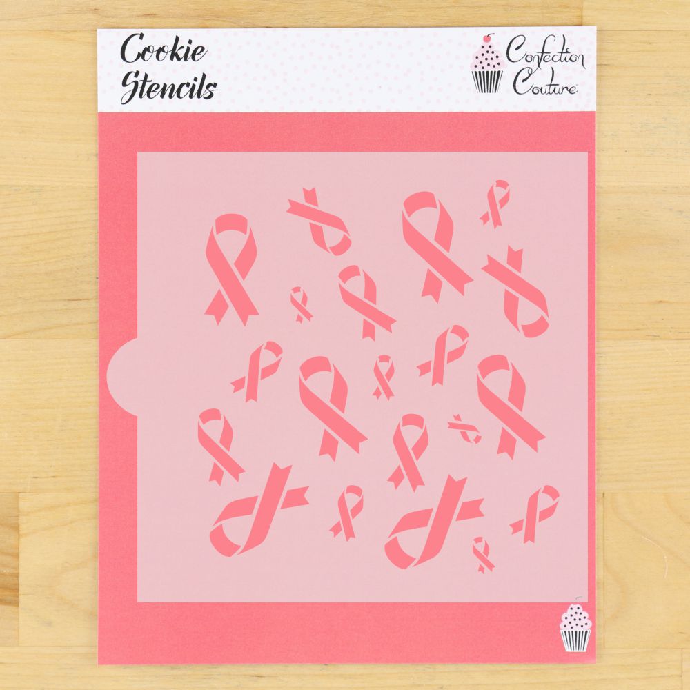 Awareness Stencil: Cancer, Ribbon Stencils – Confection Couture Stencils