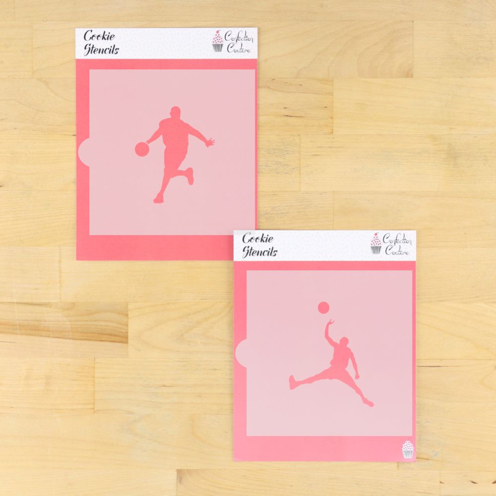 Basketball Player Cookie Stencils | Basketball Theme Party – Confection ...