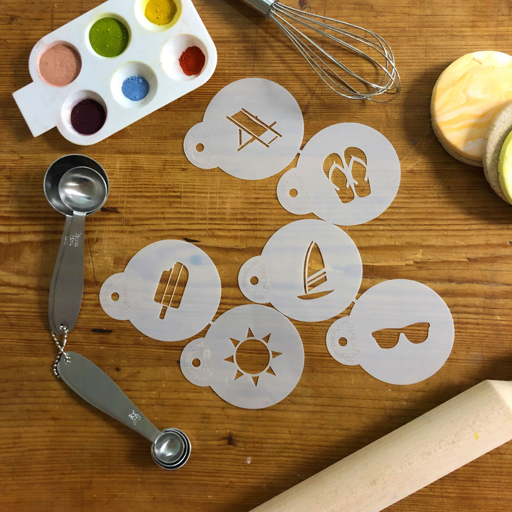 Summer Season Cookie and Cupcake Stencils – Confection Couture Stencils
