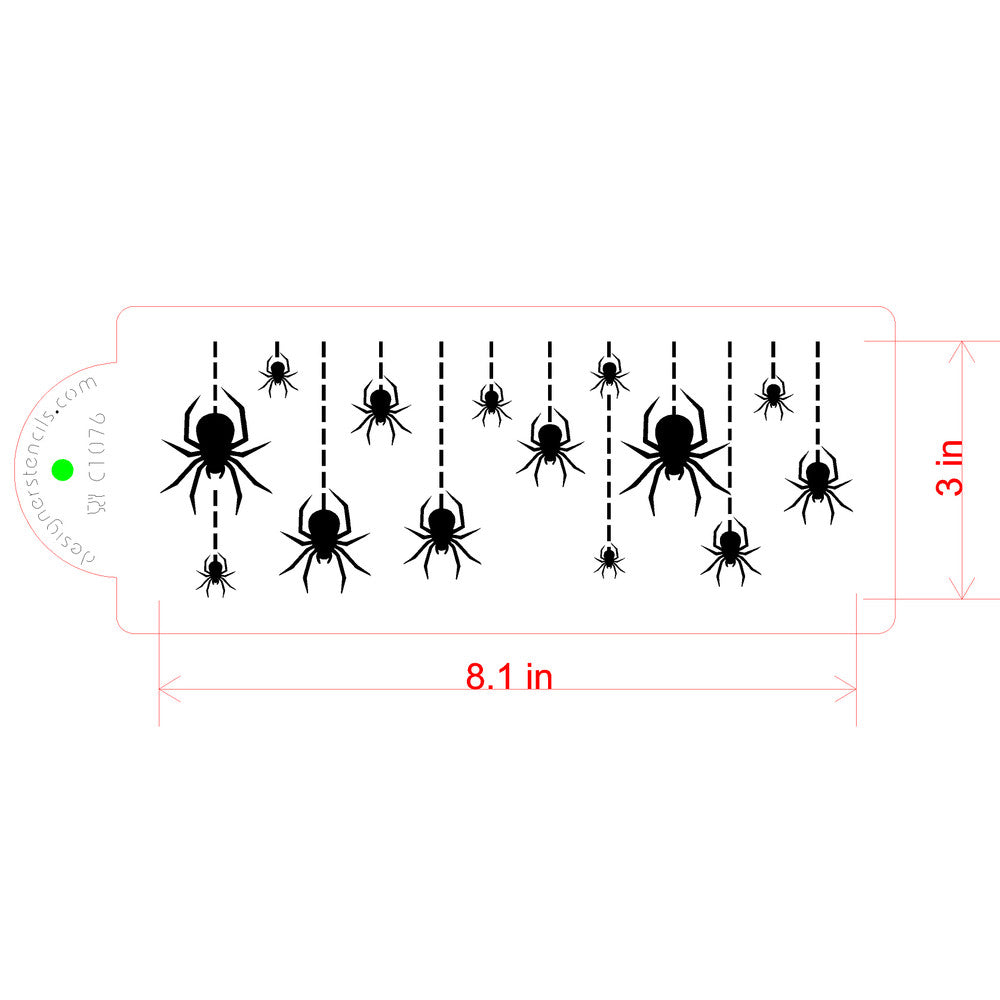 Hanging Spiders Stencil for Decorating Halloween Cakes - Confection ...