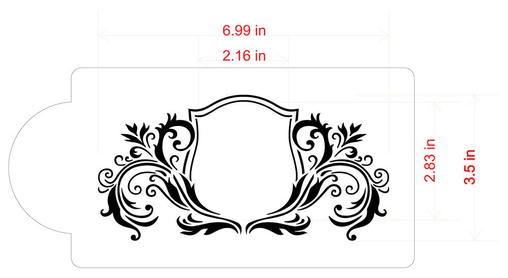 Ornate Monogram Crest Cake Stencil: Crest Custom Cakes - Confection ...