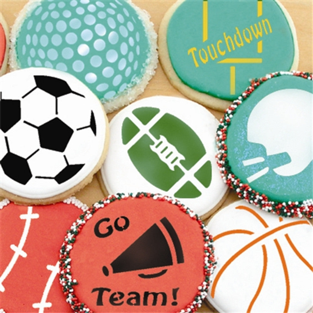 Sports Ball Cookie Stencils by Designer Stencils – Confection Couture ...