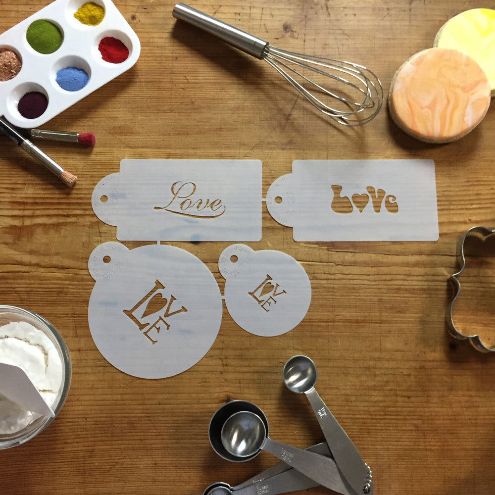 Love Message Stencil Set for Valentine's Day Cakes and Cookies ...