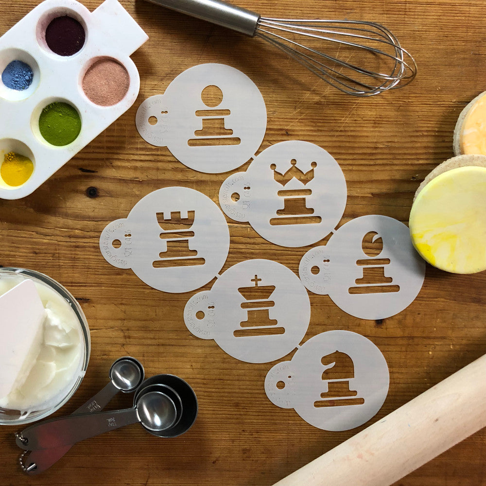Chess Cookie Stencil Set Rounds by Designer Stencils – Confection ...