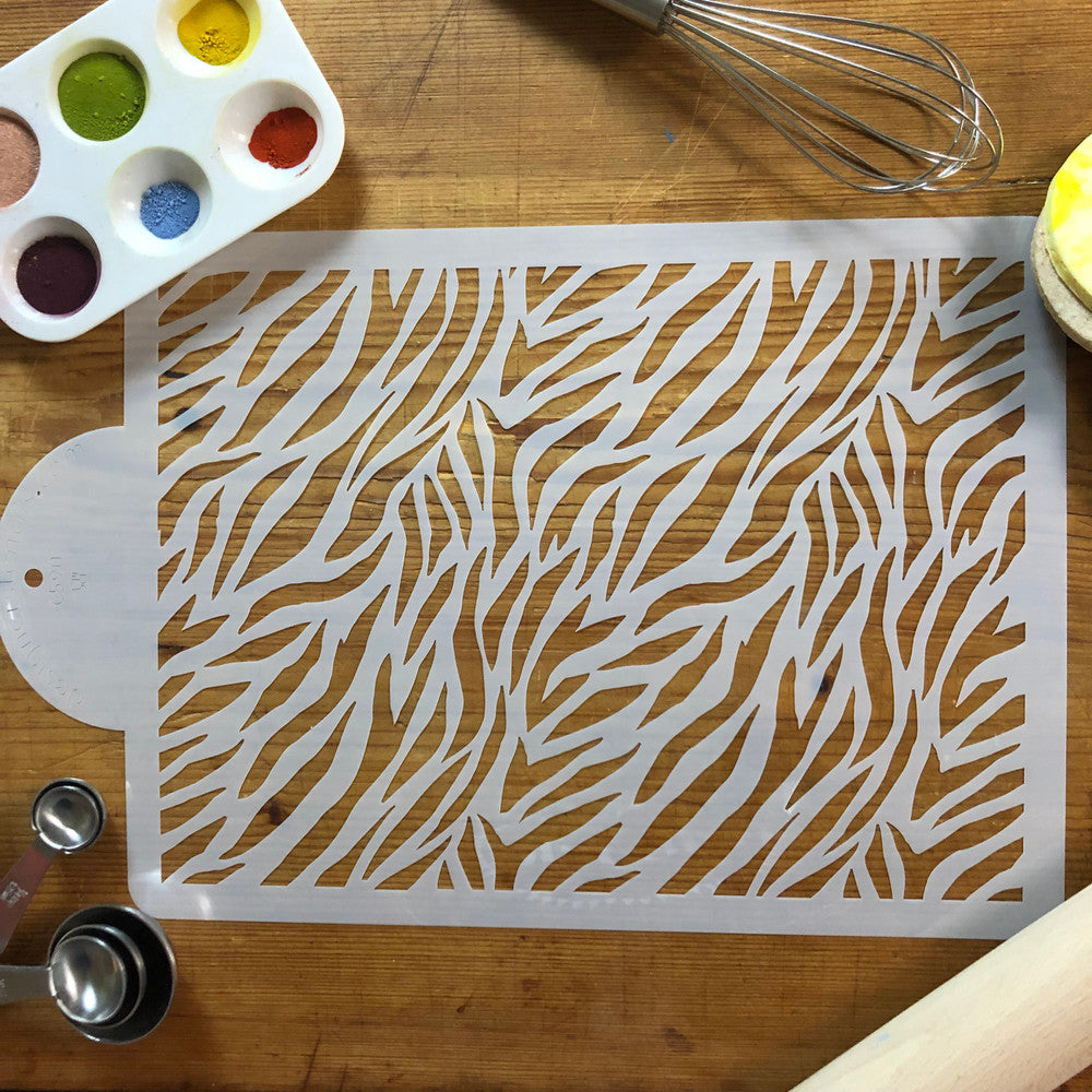 Zebra Print Quarter Sheet Cake Stencil From Designer Stencils ...