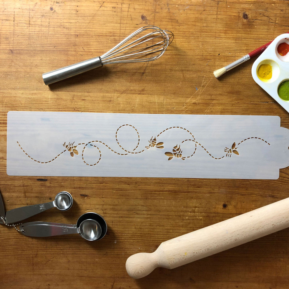 Buzzing Bumble Bees Stencil for Queen Bee Cakes – Confection Couture Stencils