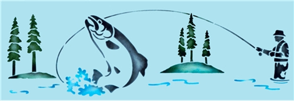 Classic Fly Fishing Cake Stencil for Father's Day Cakes – Confection ...