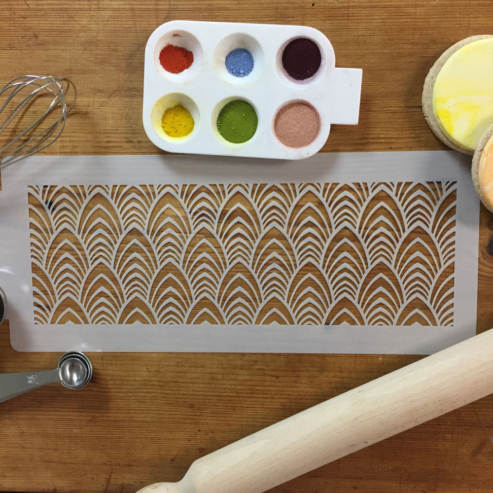 Art Deco Stencil For Decorating Wedding and Anniversary Cakes ...