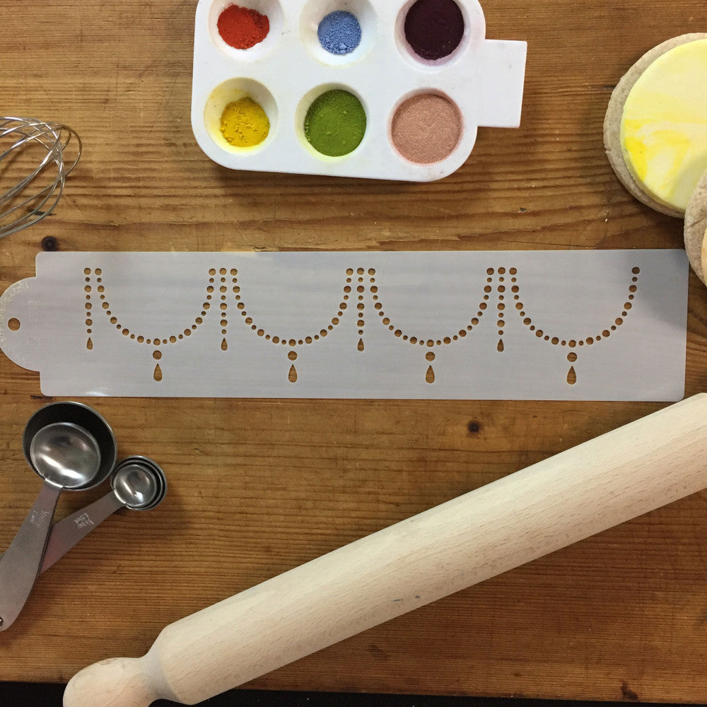 Pearl Necklace Stencil for Wedding and Anniversary Cakes – Confection ...