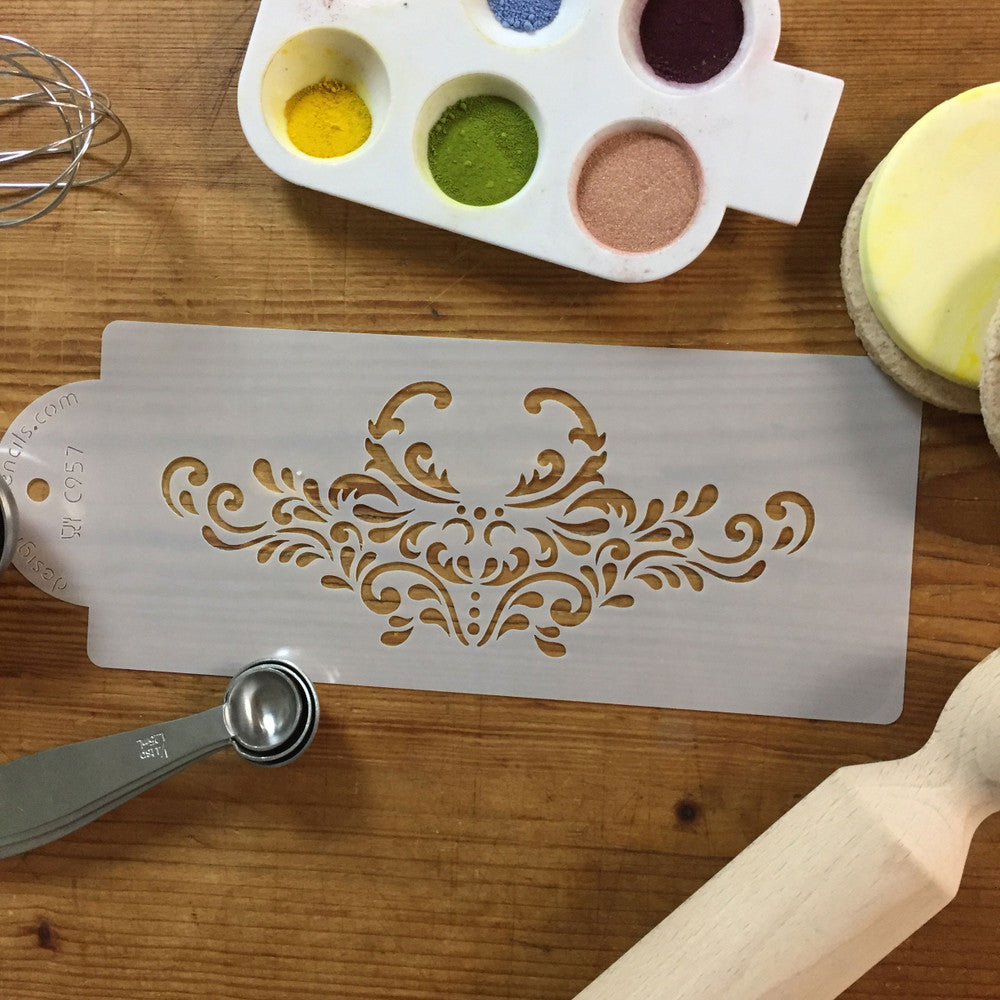 Elegant Monogram Showcase Cake Stencil for Weddings – Confection ...