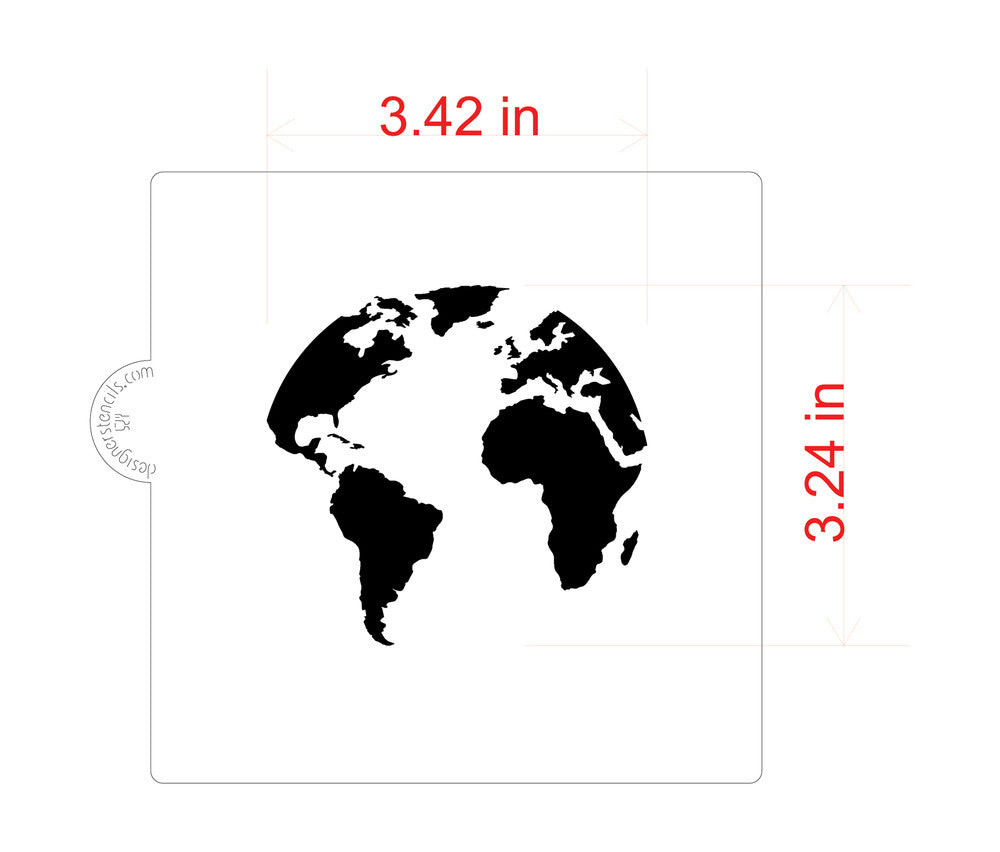 Map and Globe Cookie Stencils by Designer Stencils – Confection Couture ...