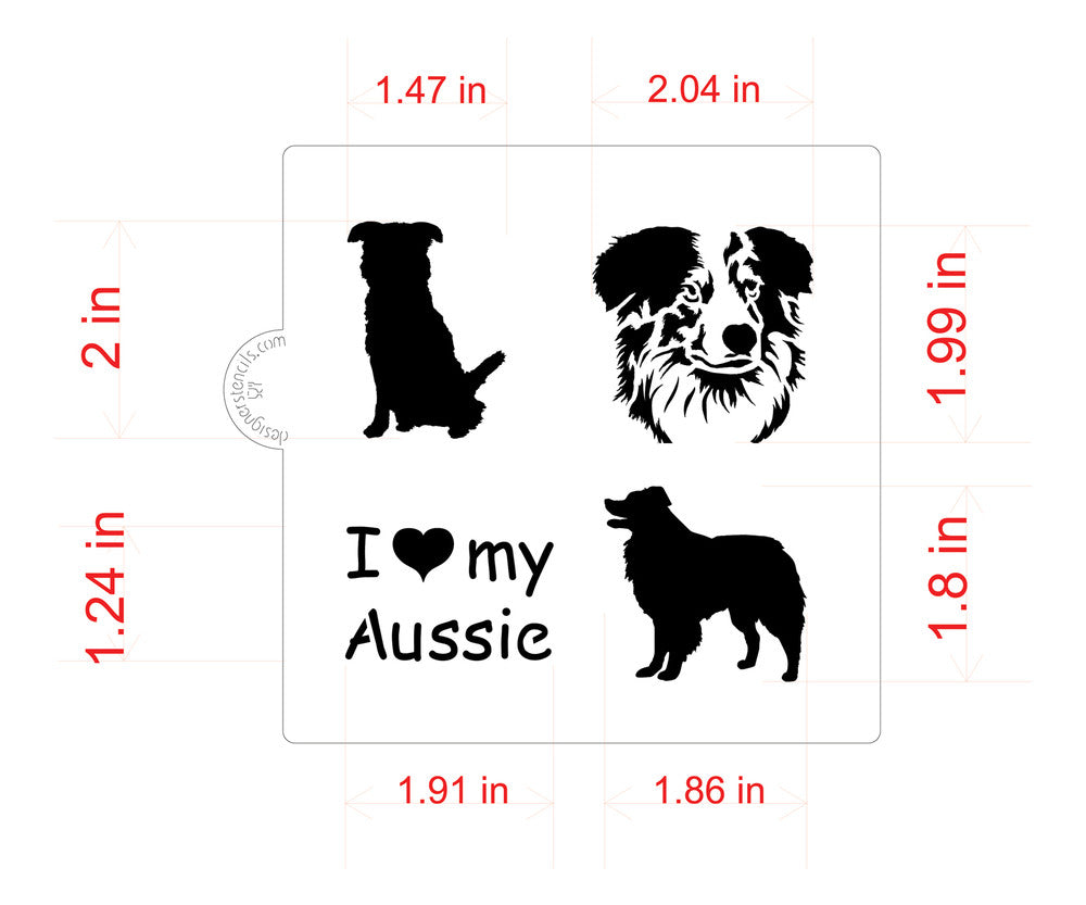 Australian Shepard Cookie Stencil by Designer Stencils – Confection ...