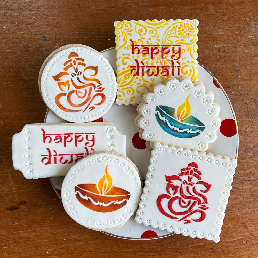 Diwali Cookie Stencil Rounds by Designer Stencils – Confection Couture ...