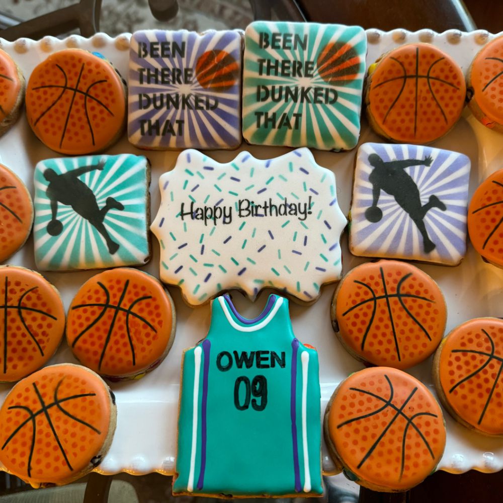 Basketball Messages Cookie Stencil: Basketball Birthday Cookies ...