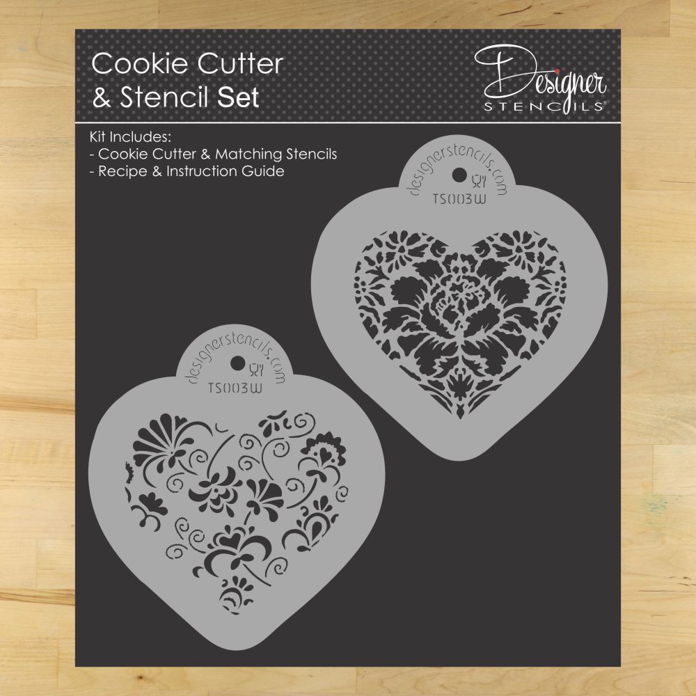 Wedding Cookie Stencil and Cutter Sets | Designer Stencils – Confection ...