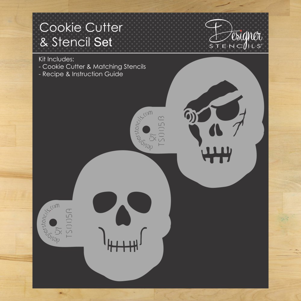 Skull Stencil and Cookie Cutter for Halloween Themed Cookies ...