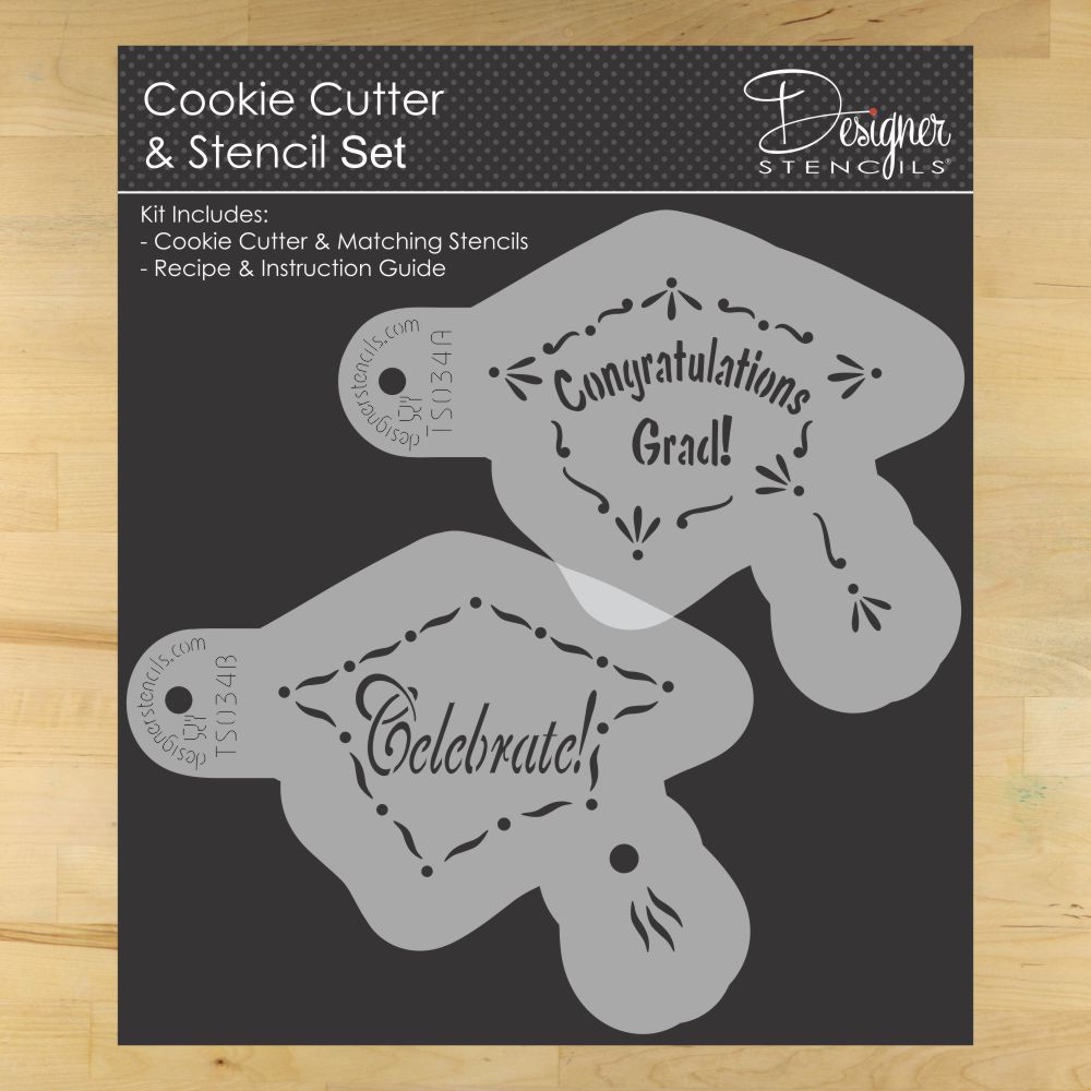 Grad Cap Cutter and Matching Stencils for Graduation Cookies ...
