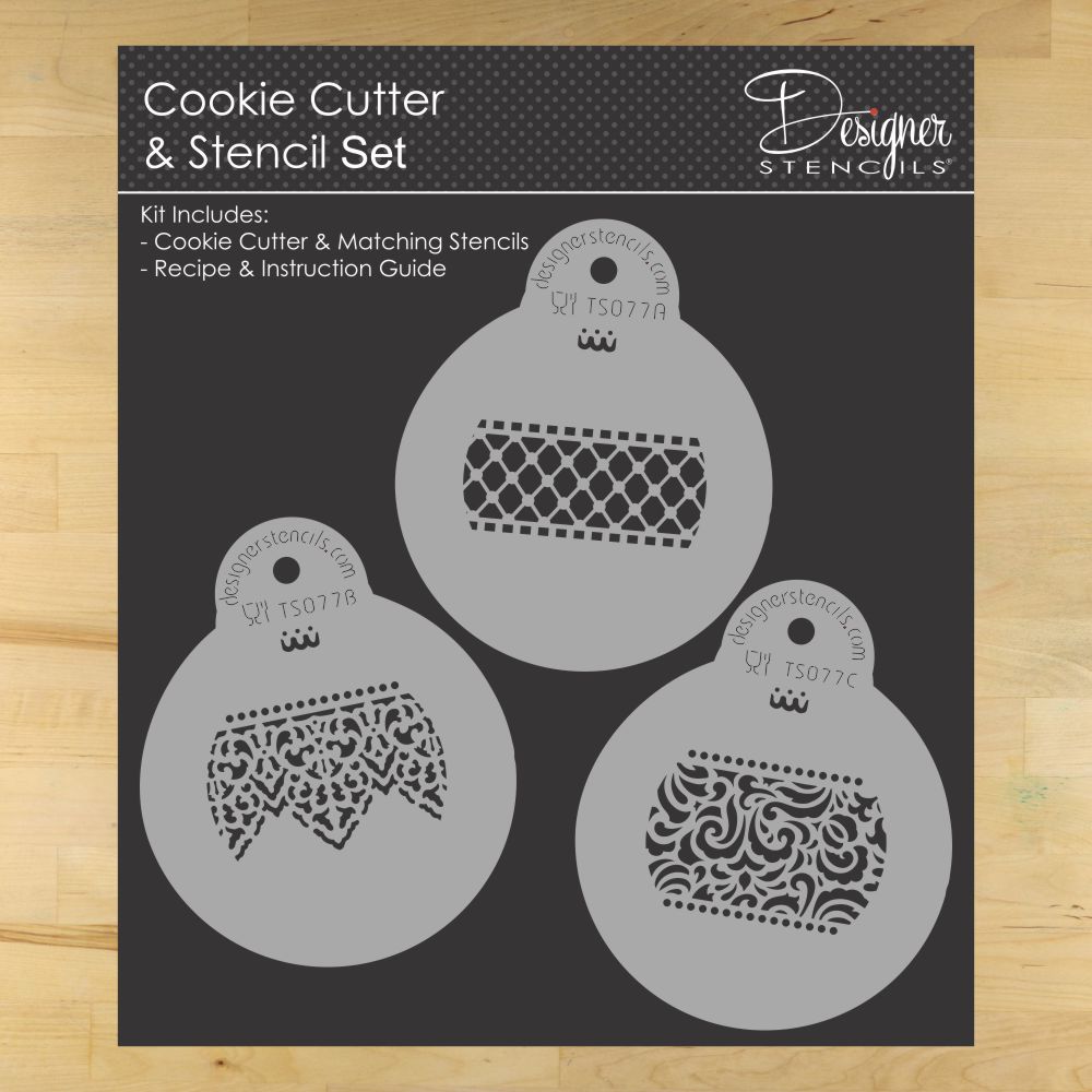 Lace Ball Stencil and Cookie Cutter for Holiday Themed Cookies ...