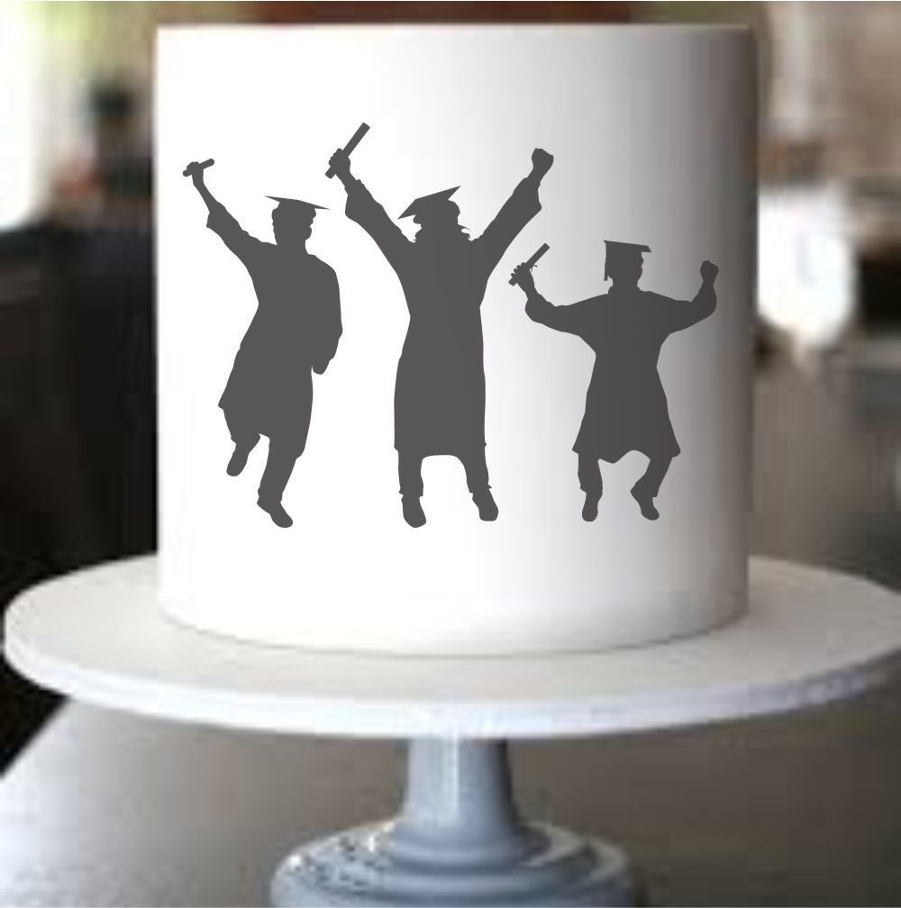 Grad Celebration Stencil for Cake Decorating – Confection Couture Stencils