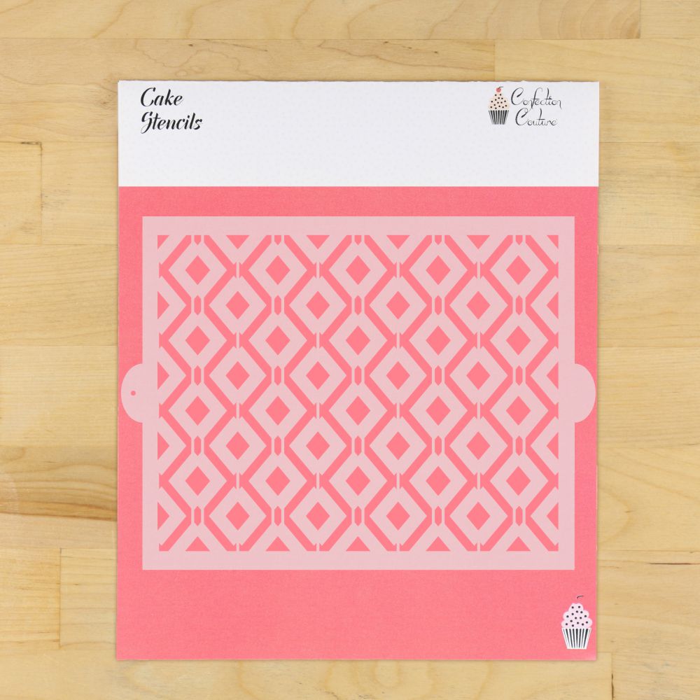 Astoria Diamond Stencil for Cakes – Confection Couture Stencils