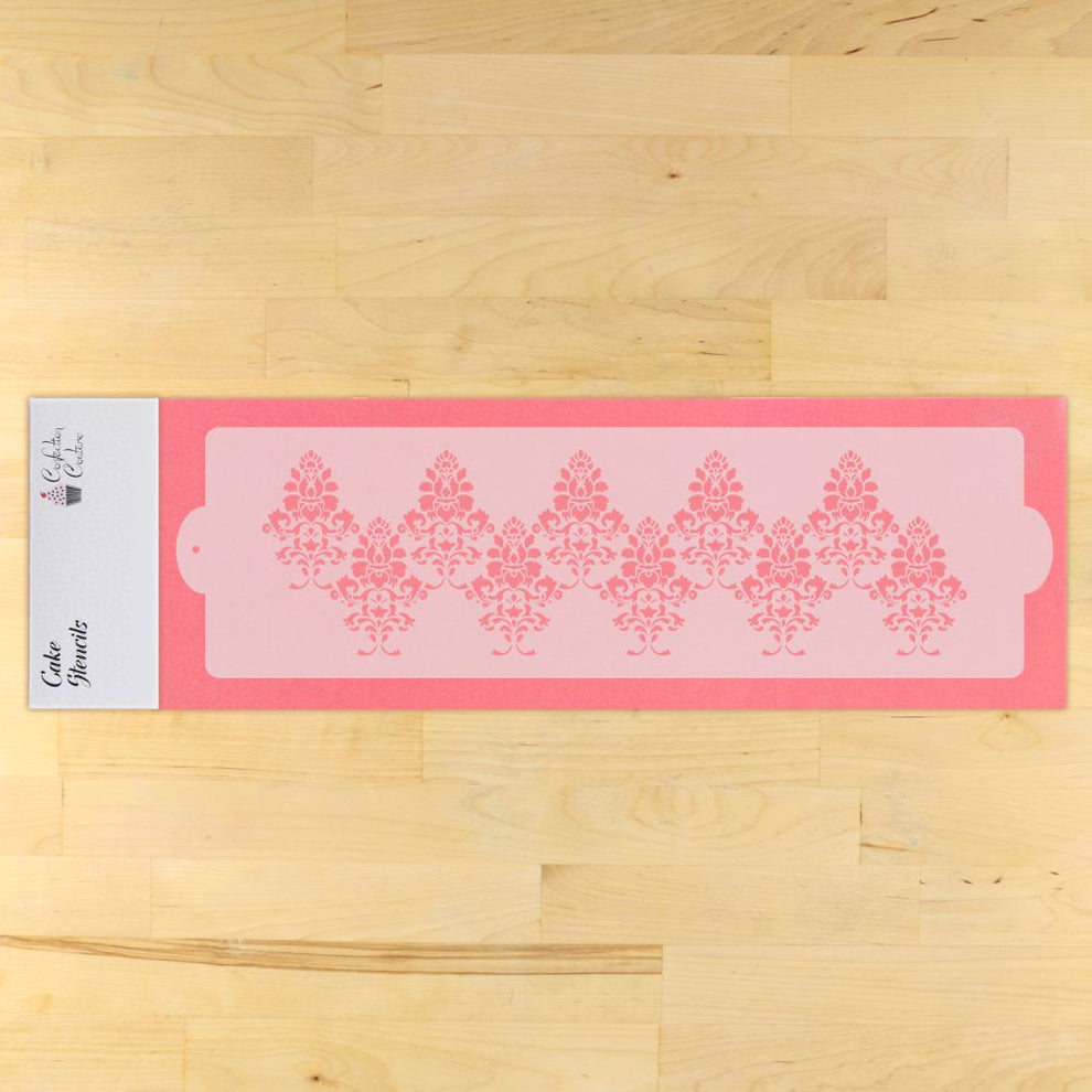 Damascus Designer Stencil for Cakes – Confection Couture Stencils