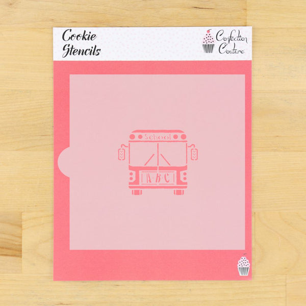 School Bus Stencil for Back to School Cookies – Confection Couture Stencils