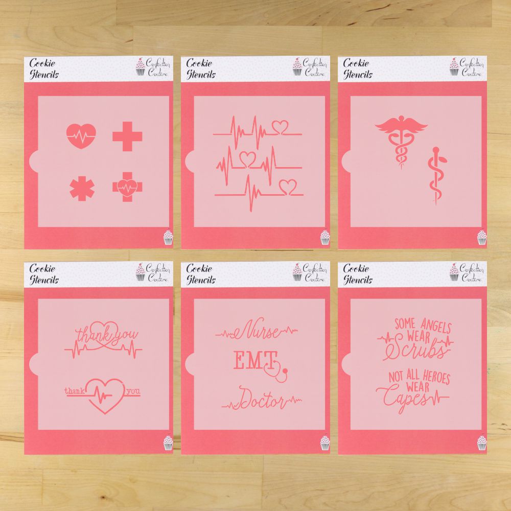 Medical Appreciation 6 Piece Stencil Kit for Cookies – Confection ...