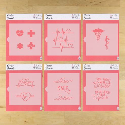Medical Appreciation 6 Piece Stencil Kit for Cookies – Confection ...