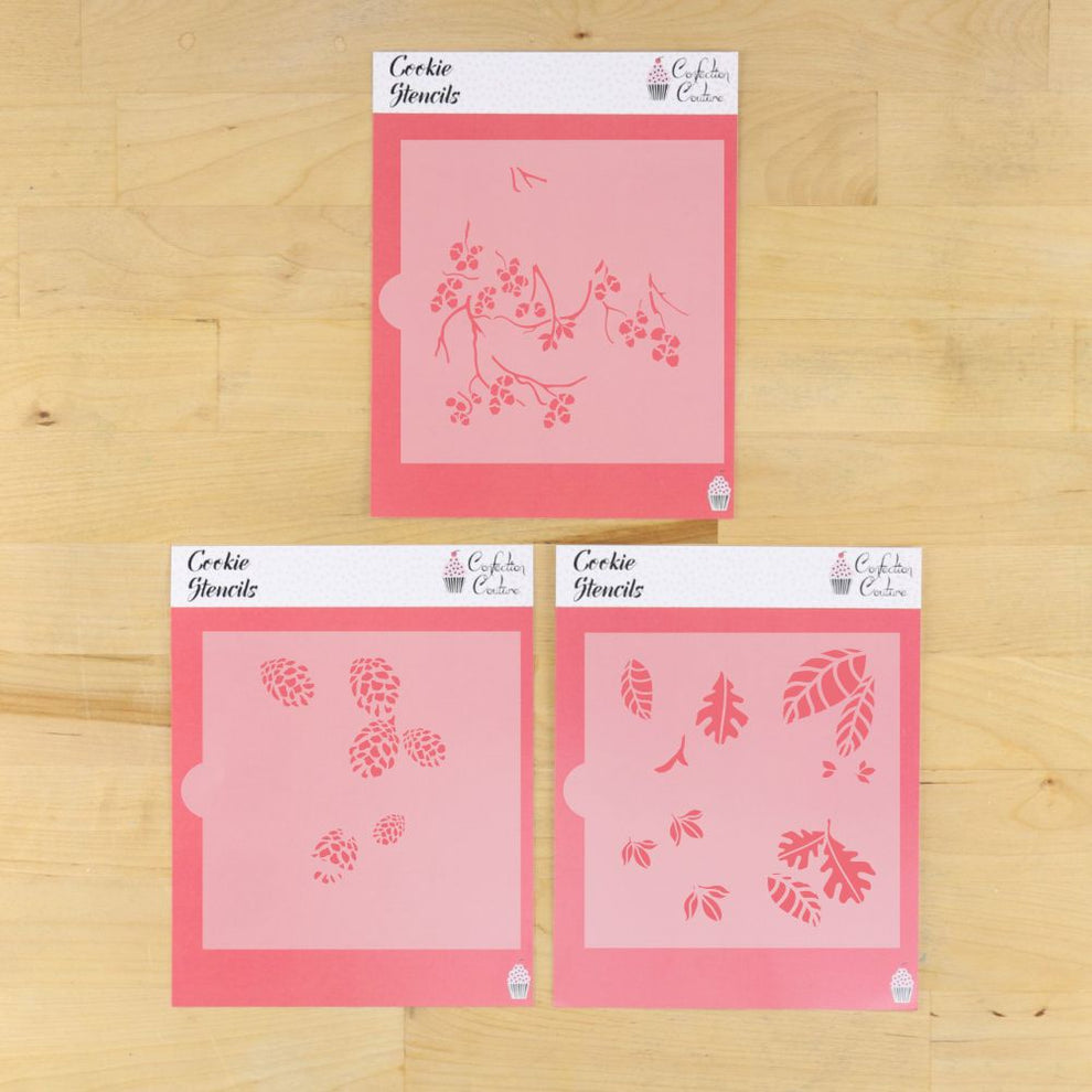 Autumn Bramble Fall Cookie Stencil for Fall Cakes and Cookies ...