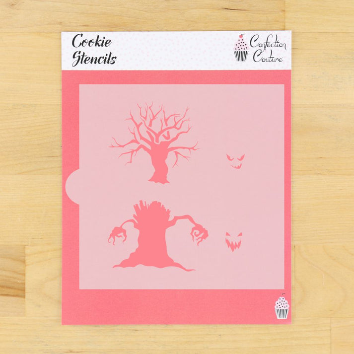 Scary Halloween Tree Stencil – Confection Couture Stencils