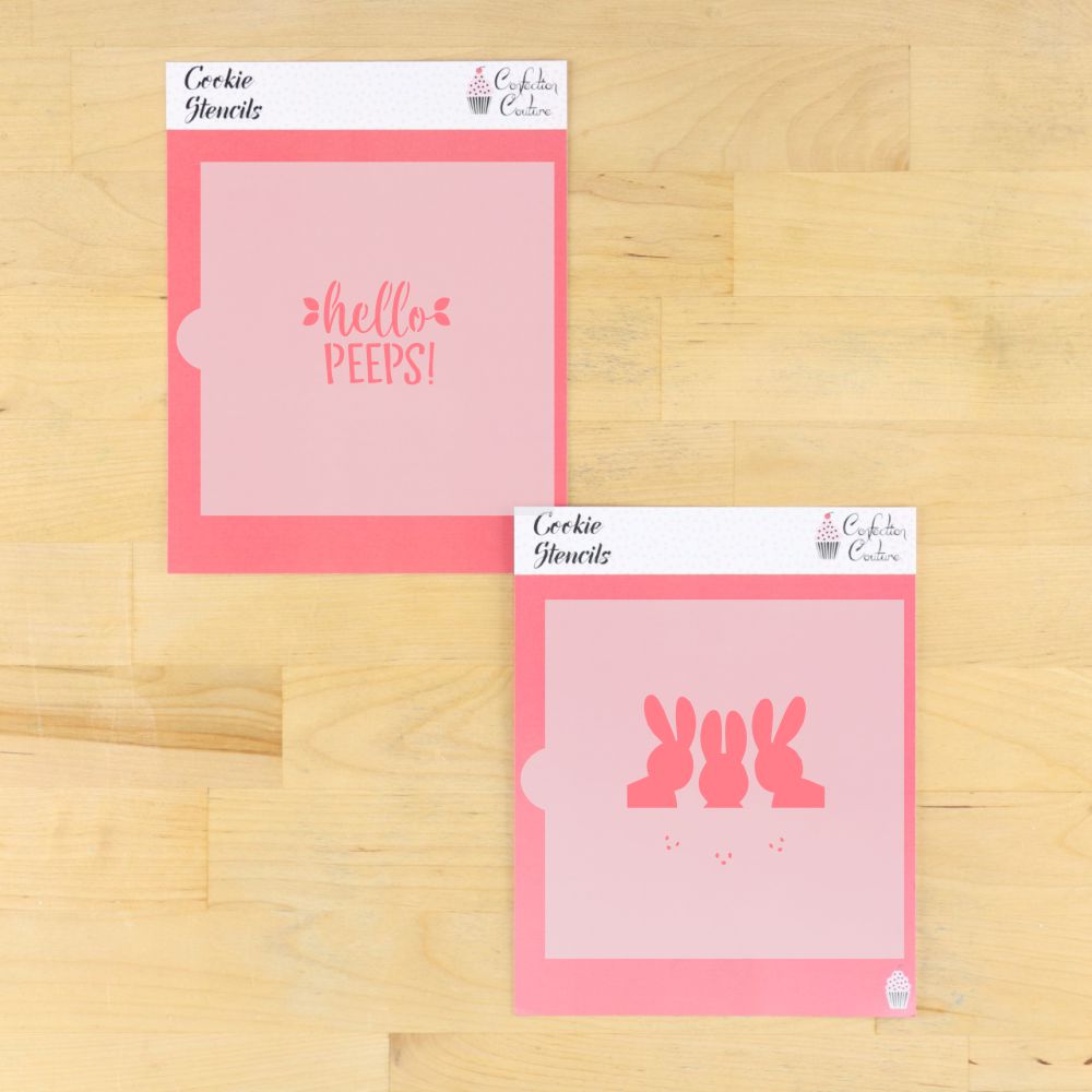 Hello Peeps Stencil for Decorating Easter Cookie – Confection Couture ...