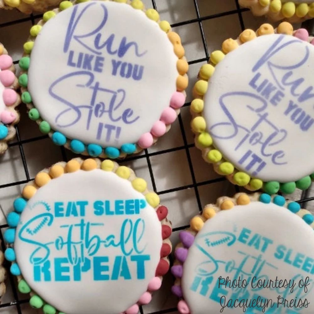 Softball Messages Stencils for Cookie Decorating – Confection Couture ...