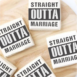 Straight Outta Marriage Cookie Stencil – Confection Couture Stencils