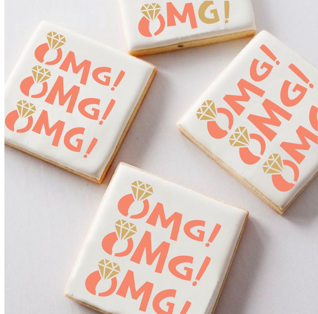 Omg! Engagement Stencils for Cakes and Cookies – Confection Couture ...
