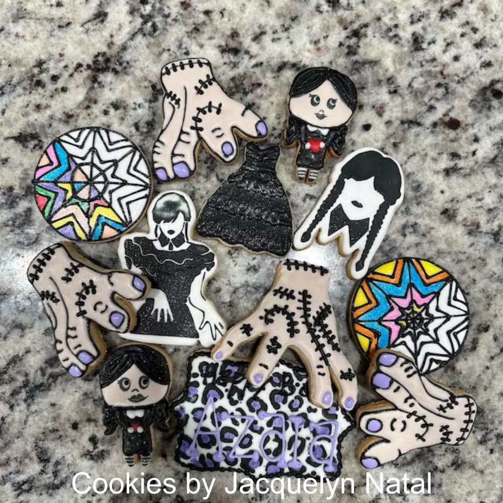 Wednesday Cookie Stencils: Addams Family Themed Cookies – Confection ...