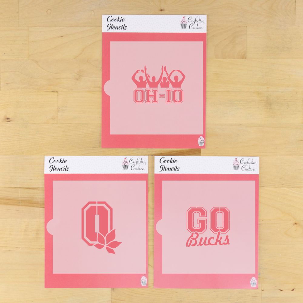 Buckeyes Cookie Stencil Set: Decorate Ohio State Cookies – Confection ...