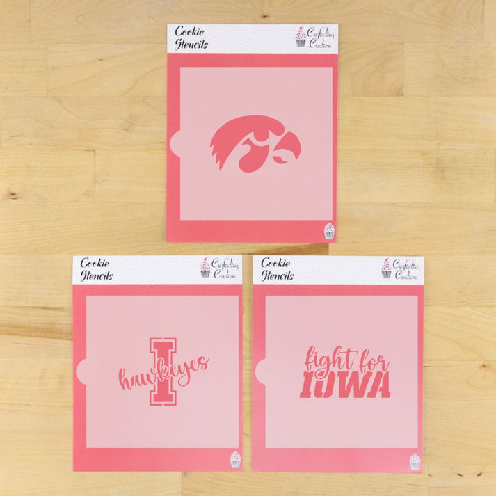 Hawkeyes Cookie Stencils| Iowa Cookie Stencils – Confection Couture ...