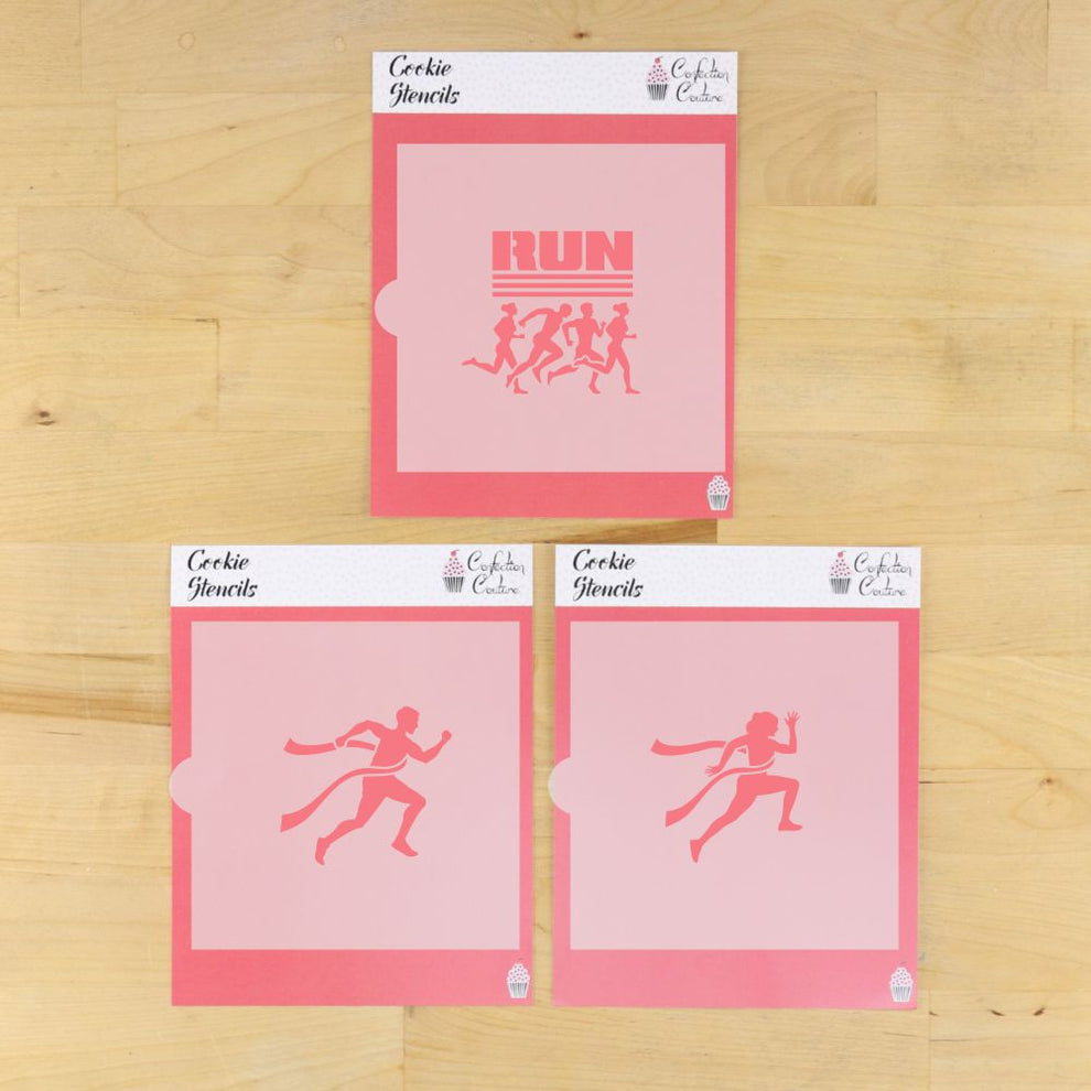 Runner Stencils for Decorating Cookies for Race Day – Confection ...