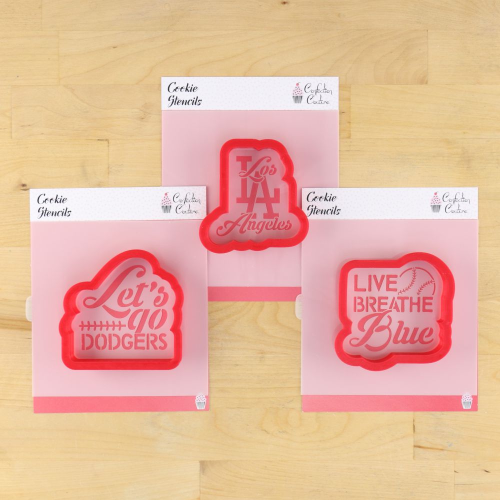 Los Angeles Baseball Cookie Stencil Set – Confection Couture Stencils
