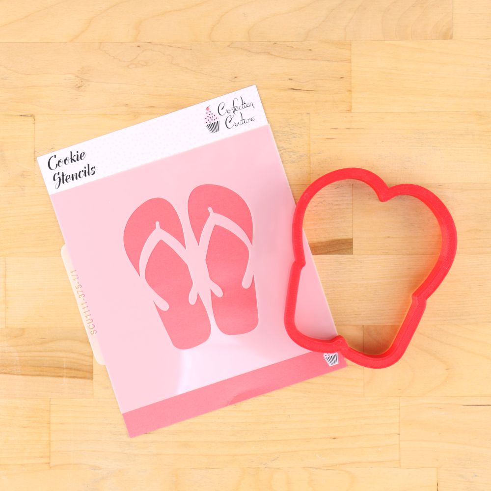 Flip Flops Cookie Stencil | Make Flip Flop Cookies for Beach Birthday ...