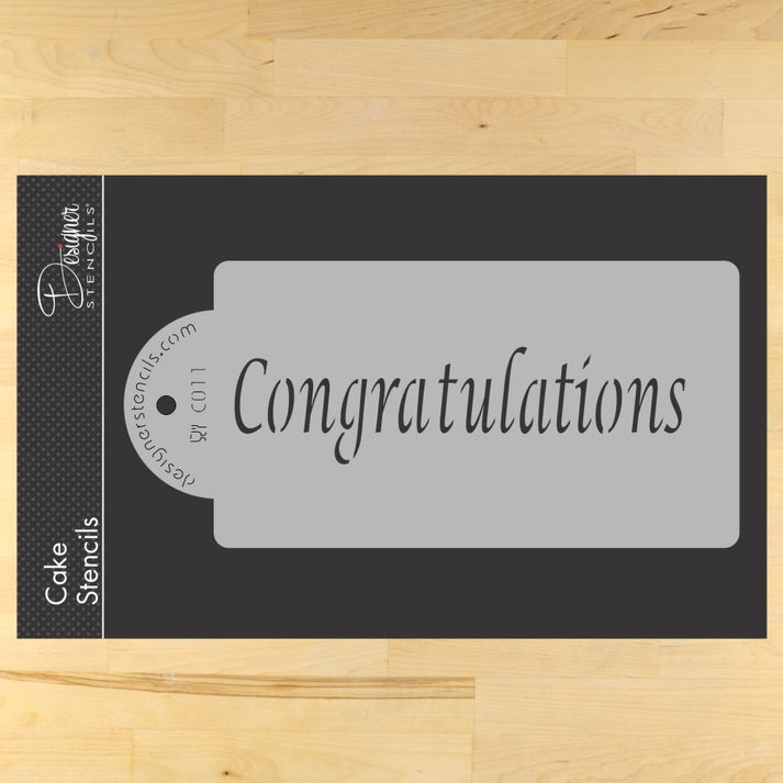 Congratulations Stencil For Cakes by Designer Stencils – Confection ...