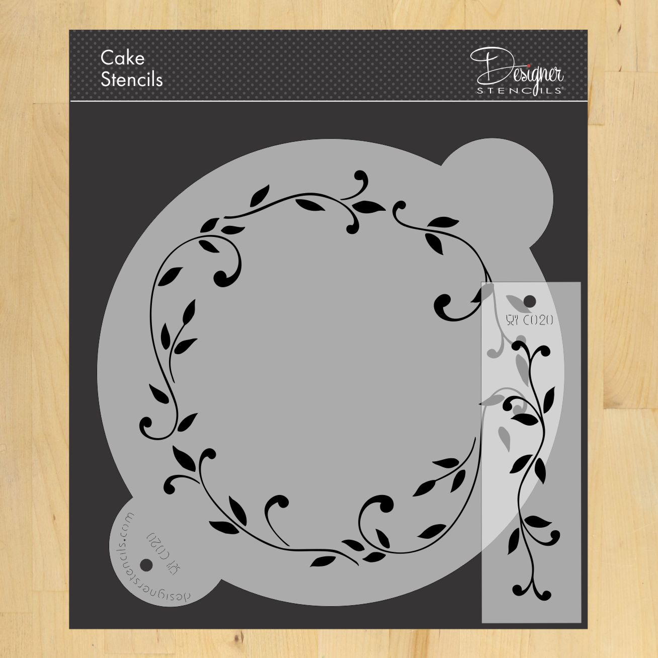 Leaf Round Cake and Pie Stencil Top by Designer Stencils - Confection ...