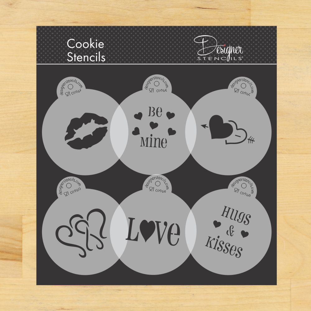 Valentines Round Cookie Stencils For Decorating Valentine's Cookies ...