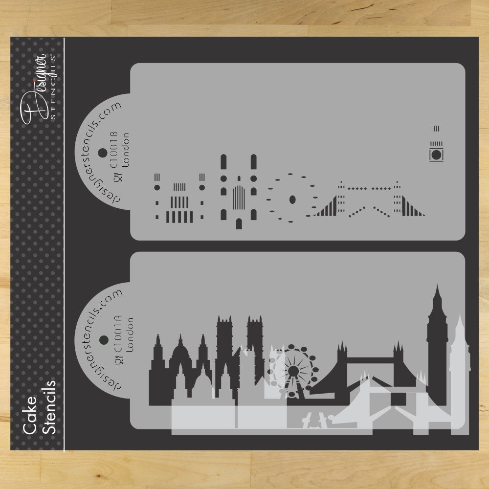 Skyline Stencil of London for Cake Decorating – Confection Couture Stencils