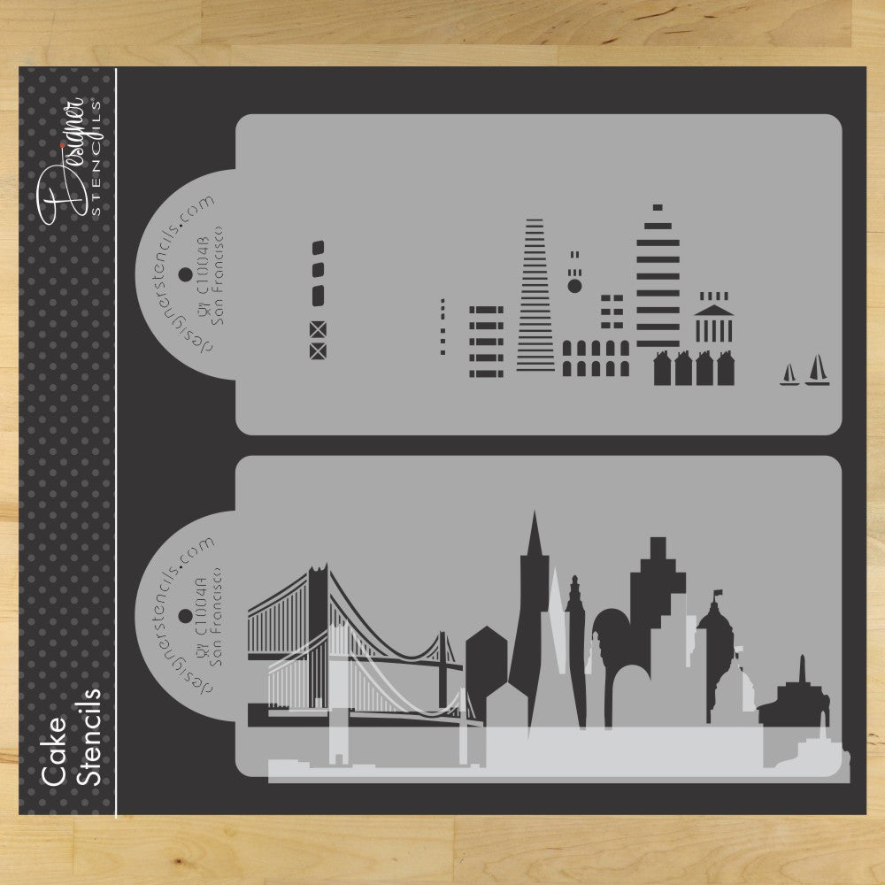 San Francisco Skyline Cake Stencils by Designer Stencils – Confection ...