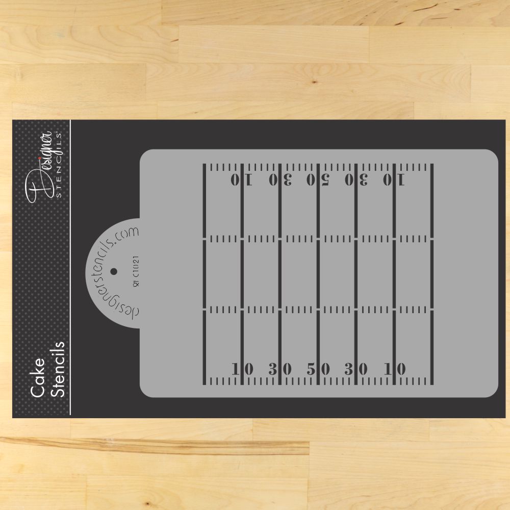 Football Field Sheet Cake Stencil by Designer Stencils – Confection ...