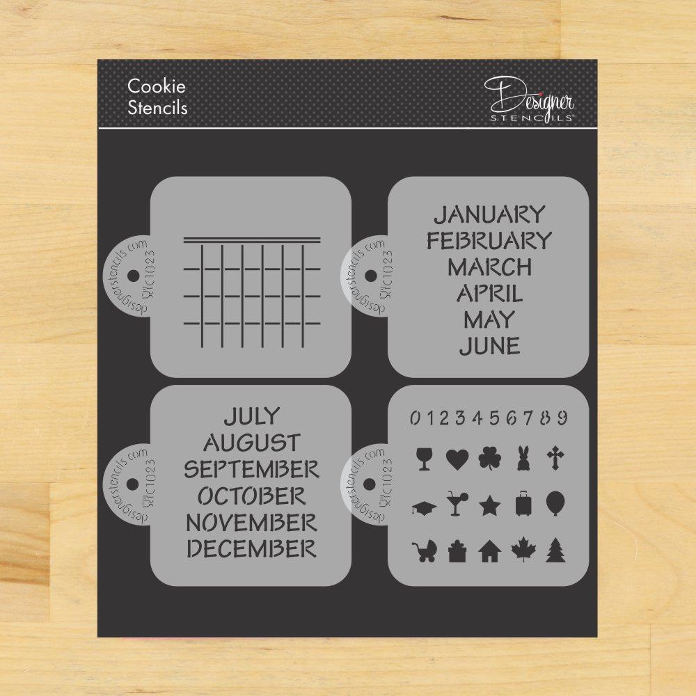 Monthly Save the Date Calendar Stencils – Confection Couture Stencils